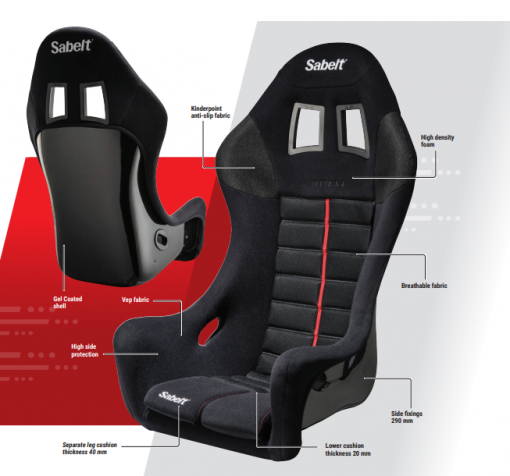 Sabelt Titan FIA závodní sedačka - XL