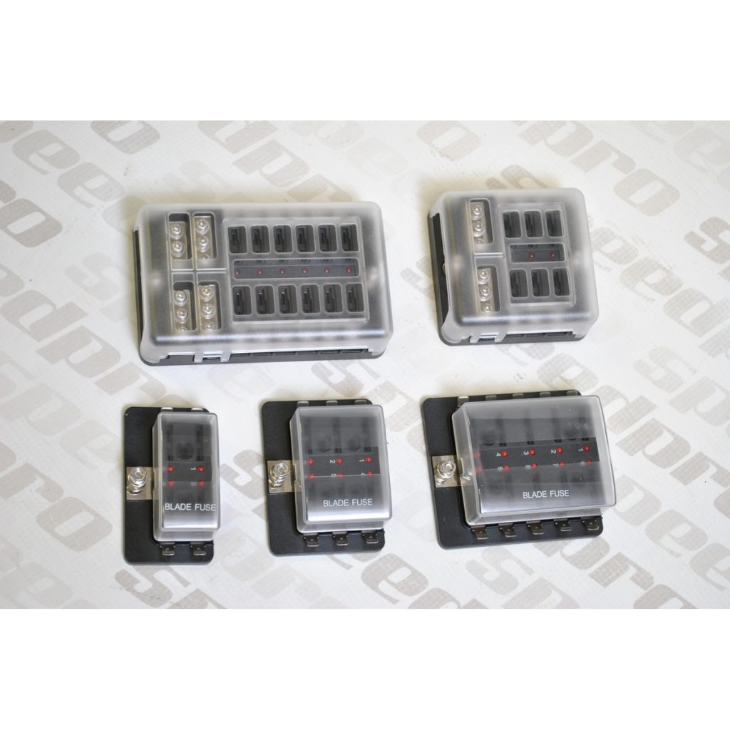 Pojistkový box LED– nožové pojistky – 1x přívod (4/6/10/12 pojistek ...